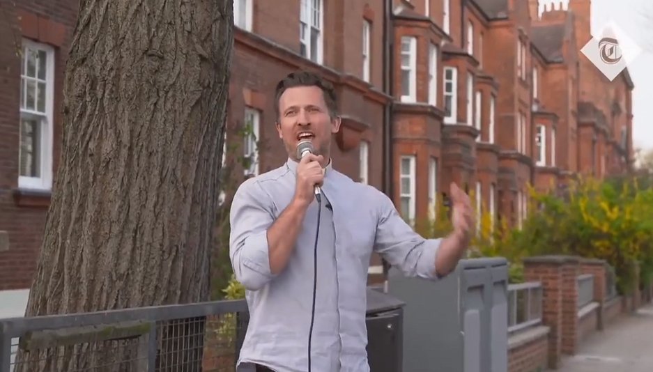 Vicar bikes around neighbourhood with mic and loudspeakers to share ...