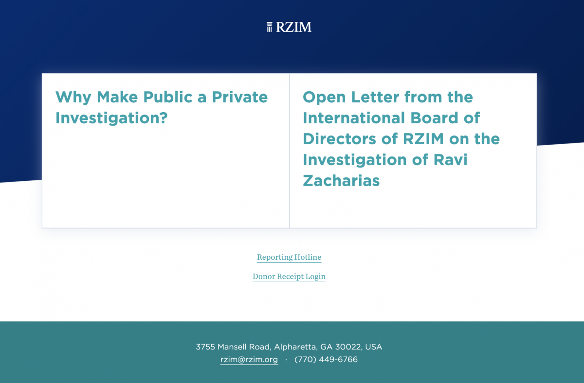 All trace of Ravi Zacharias is wiped from RZIM website - Christian Today