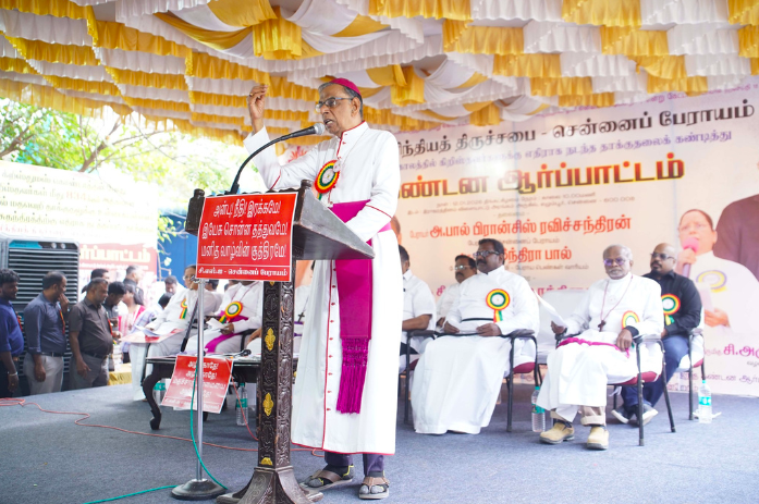 Church of South India stages protest against anti-Christian ...