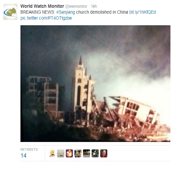 Mega-church demolished in China; Government says building was illegal ...