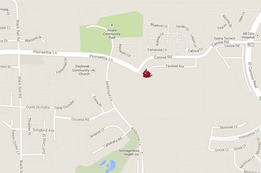 Carlsbad fire map, road closures: Poinsettia brush fire burns 30 homes ...